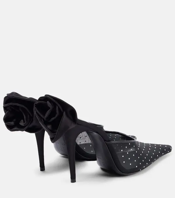 Magda Butrym Crystal-embellished Mesh Pumps