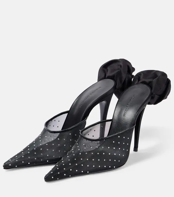 Magda Butrym Crystal-embellished Mesh Pumps