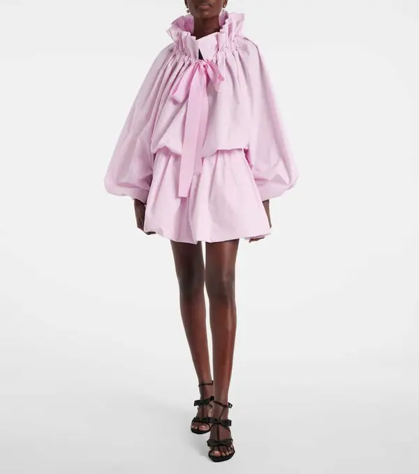 PATOU Iconic Bow-detail Ruffled Blouse - Pink