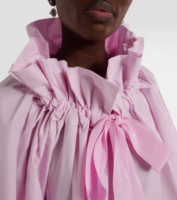 PATOU Iconic Bow-detail Ruffled Blouse - Pink