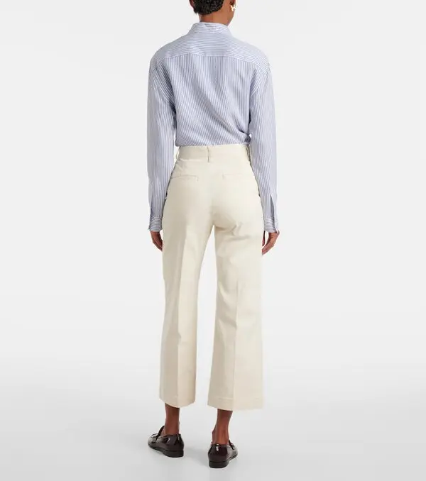 Polo Ralph Lauren Cotton-blend Cropped Chinos - Beige