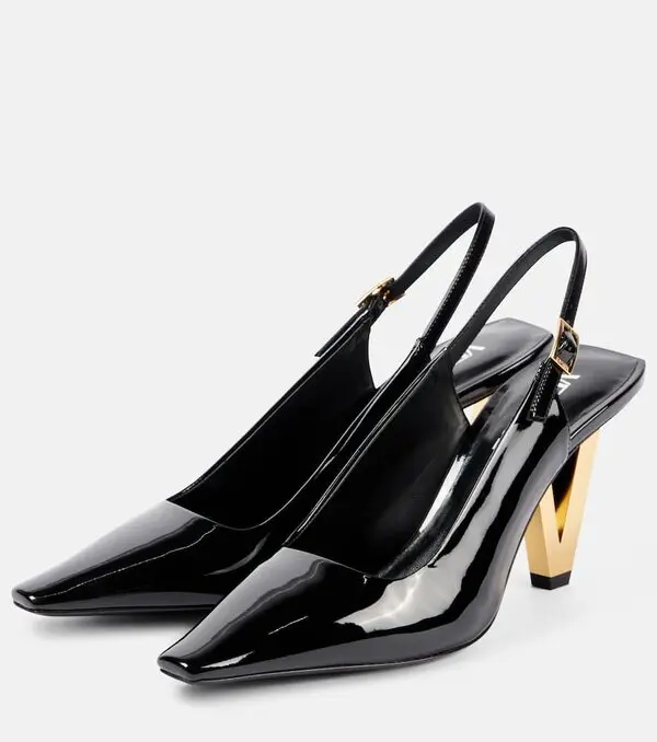 Versace Patent Leather Slingback Pumps