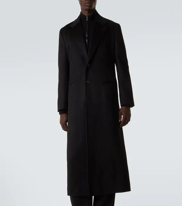 SAMAN AMEL Wool And Cashmere Blend Overcoat