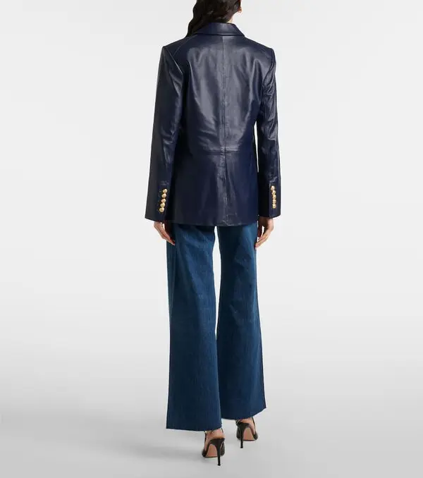 Veronica Beard Vega Leather Blazer