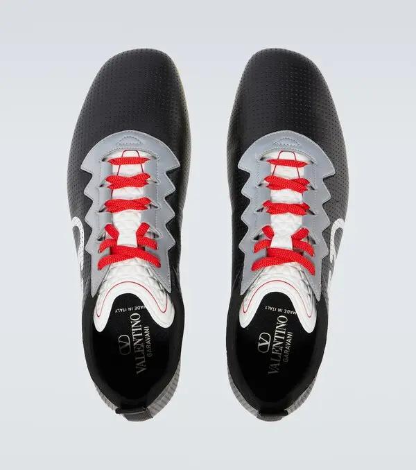 Valentino Garavani Chromathon Vlogo Signature Leather Sneakers - Black