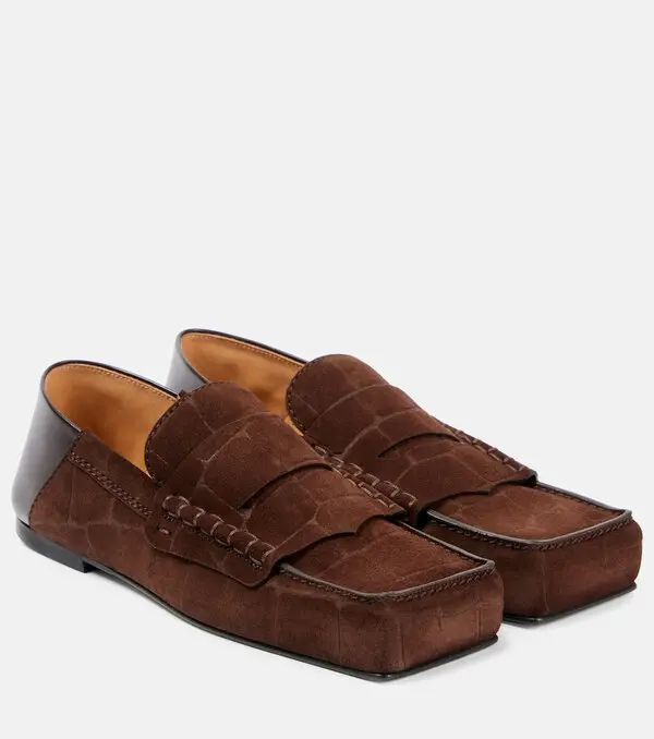 Jacquemus Carré Leather Penny Loafers - Brown
