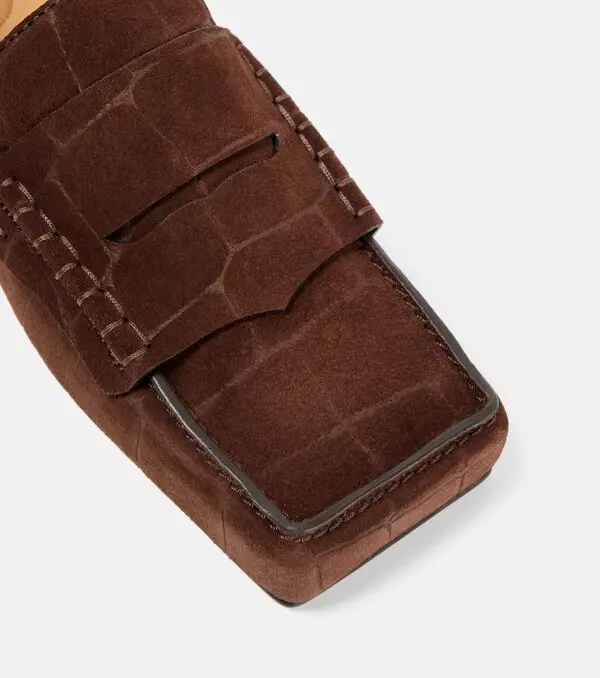 Jacquemus Carré Leather Penny Loafers - Brown