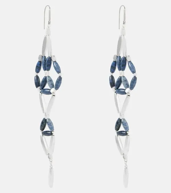 Isabel Marant Beaded Drop Earrings - Blue
