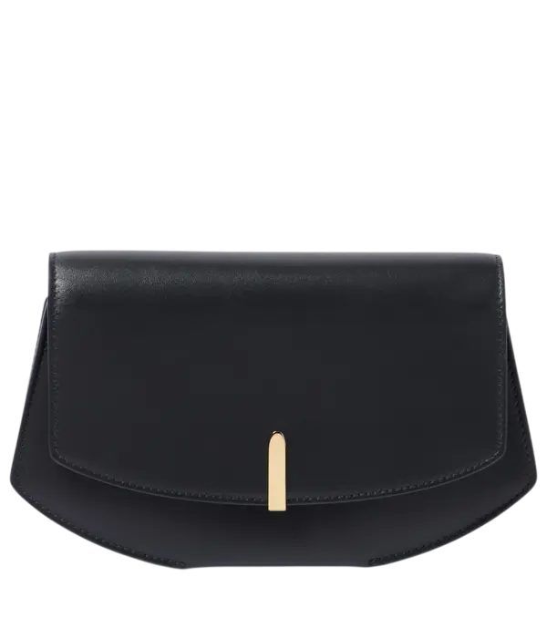Savette Florence Leather Clutch - Black