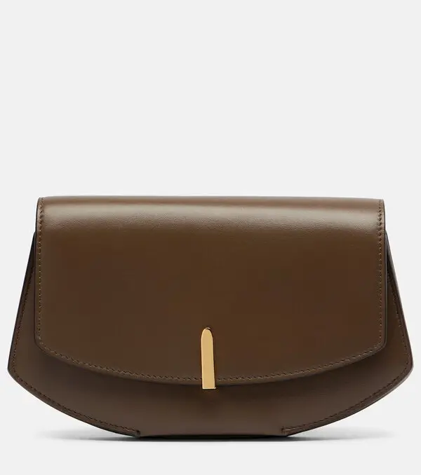 Savette Florence Leather Clutch - Green