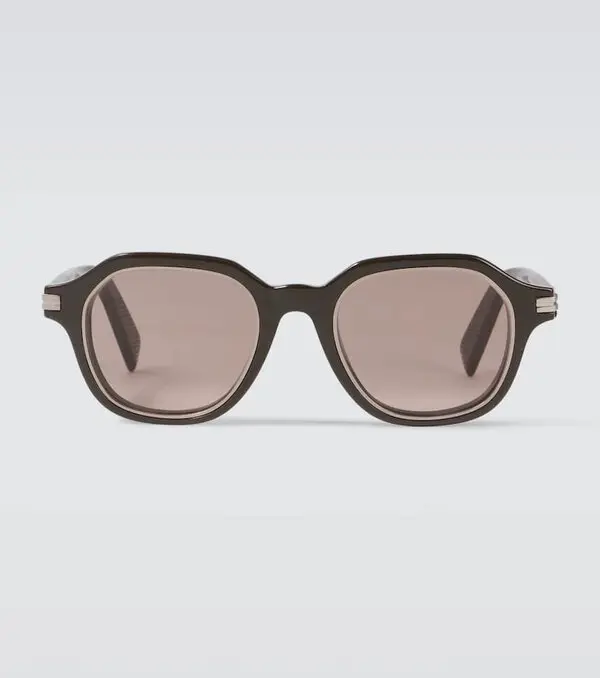 Zegna Round Frame Sunglasses - Brown