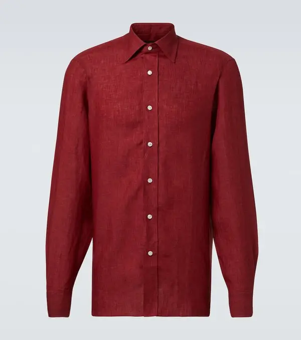 Rubinacci Linen Shirt - Red