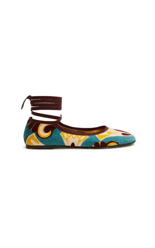 La DoubleJ Winter Ballerina Flats - Dendera Light Blue