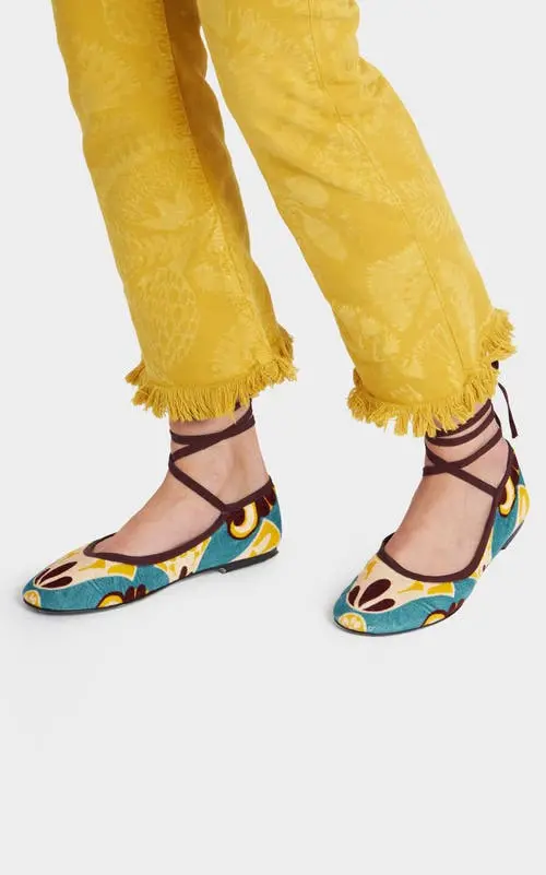 La DoubleJ Winter Ballerina Flats - Dendera Light Blue
