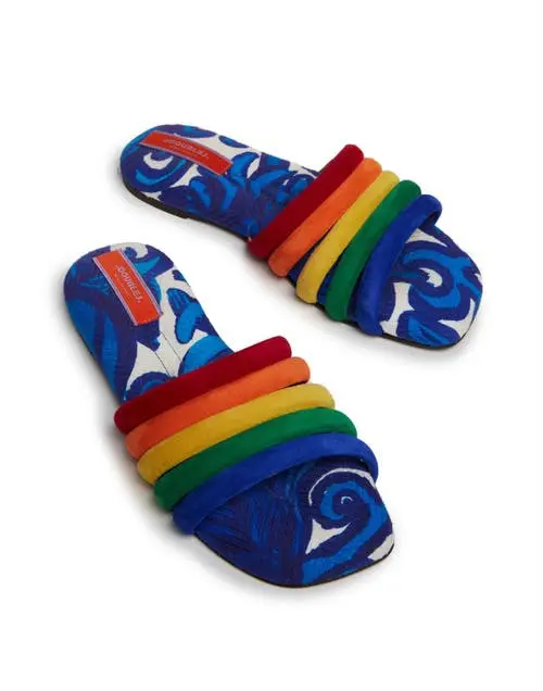 La DoubleJ Tones Slides - Anemone Blue