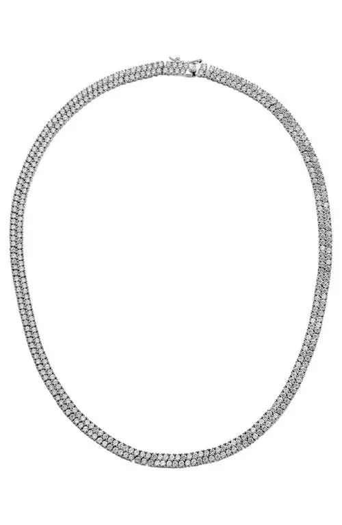 Lili Claspe Rosaline Tennis Necklace - Silver