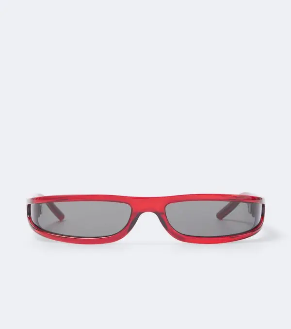 Rick Owens Fog Rectangular Sunglasses - Red