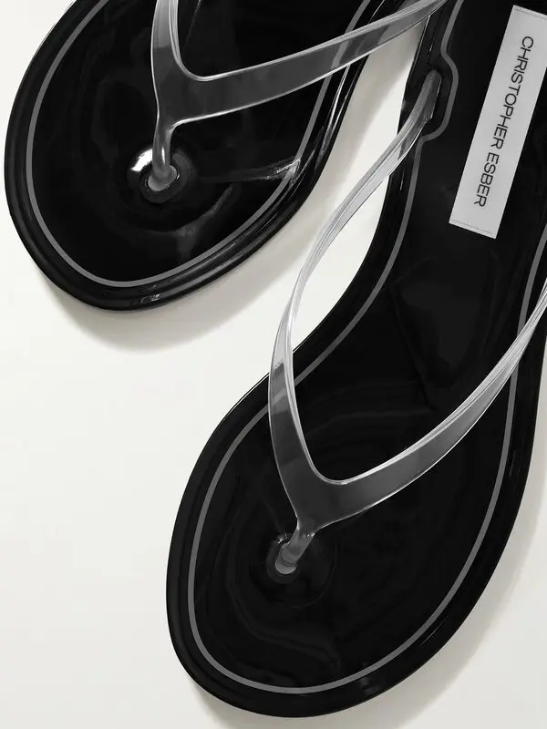 Christopher Esber Jo Pvc Flip Flops - Black