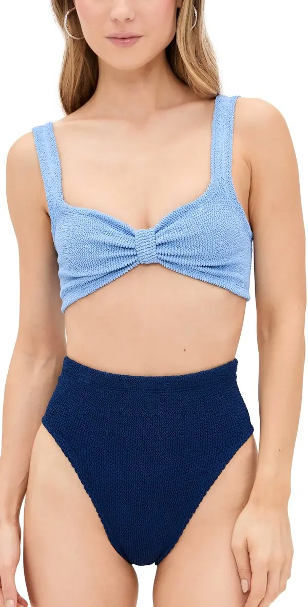 Hunza G Judy Duo Bikini Set - Cornflower/navy Duo
