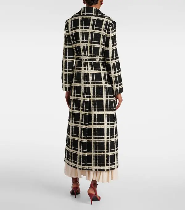 Valentino Garavani Mossi Wool-blend Tweed Coat