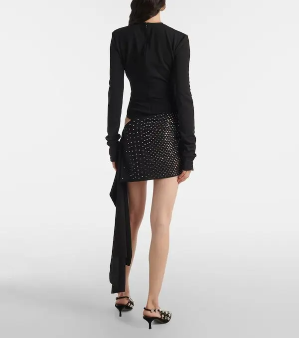Attico Embellished Mini Dress