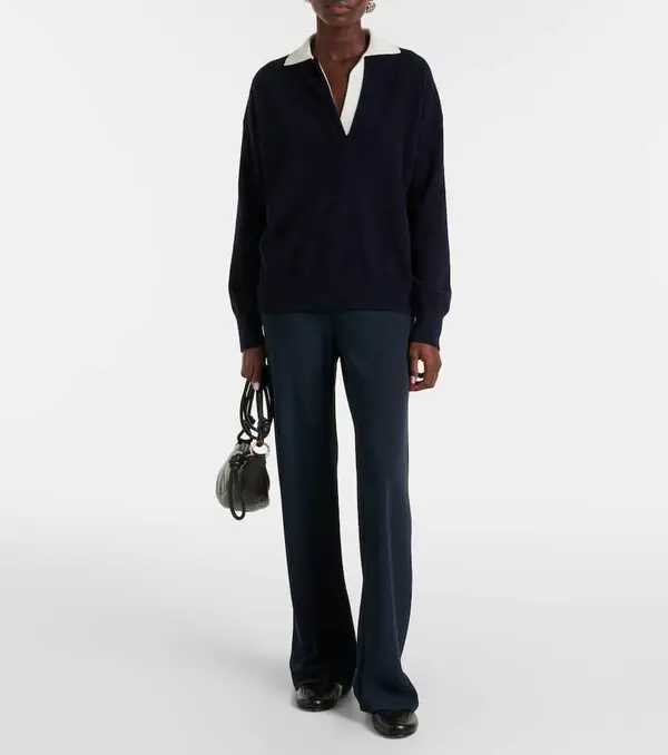 Vince Wool And Cashmere-blend Polo Sweater