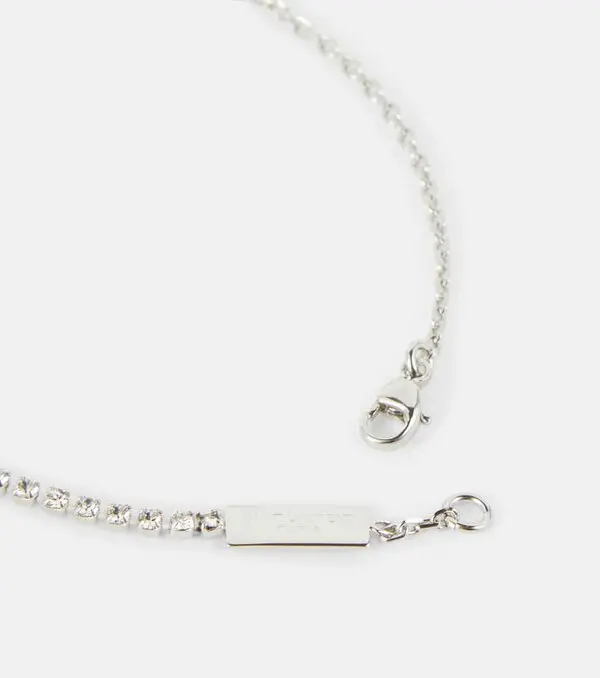 Saint Laurent Opyum Crystal-embellished Bracelet - Silver