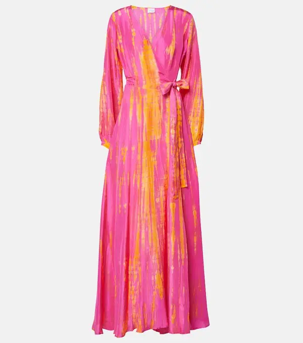 Anna Kosturova Silk Maxi Dress - Pink