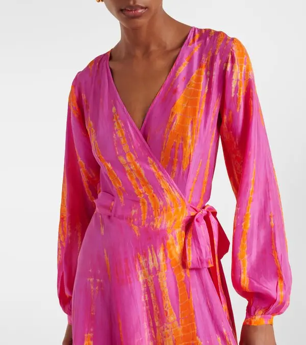 Anna Kosturova Silk Maxi Dress - Pink
