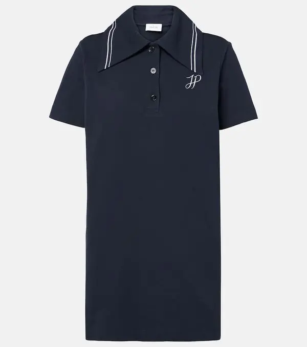 PATOU Logo Cotton Pique Polo Dress