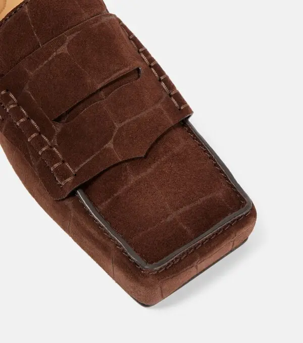 Jacquemus Carre Leather Penny Loafers - Brown