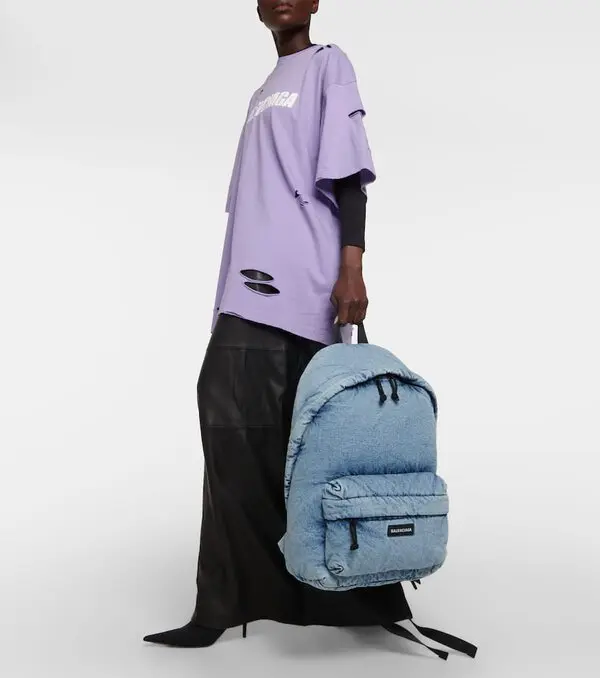 Balenciaga Padded Denim Backpack