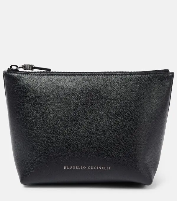 Brunello Cucinelli Small Leather Pouch - Black