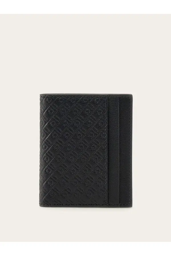 FERRAGAMO Monogram Credit Card Holder - Black