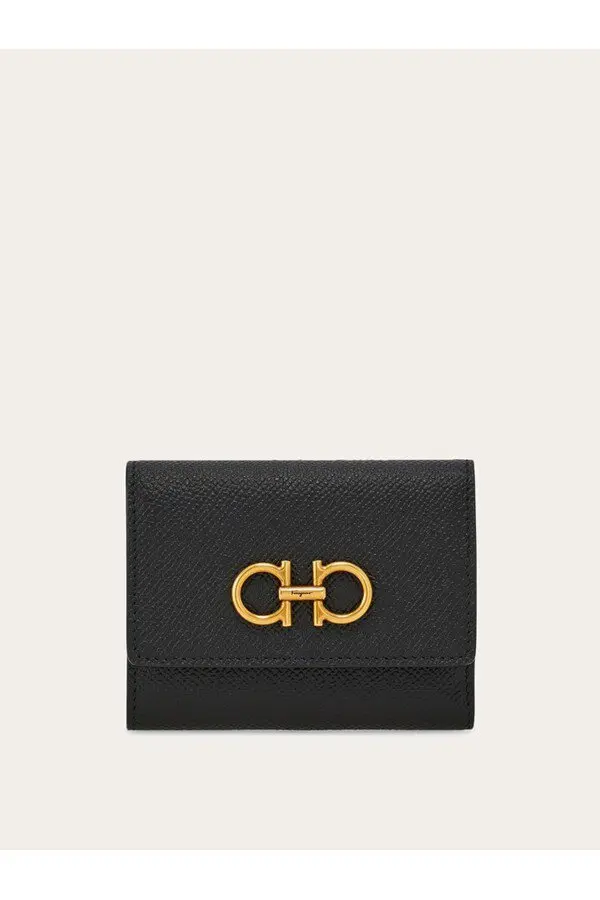 FERRAGAMO Trifold Wallet - Black