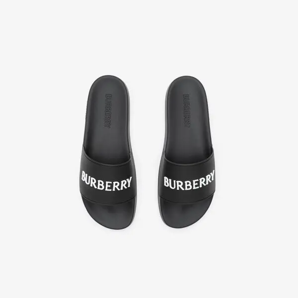 Burberry Logo Slides - Black/white