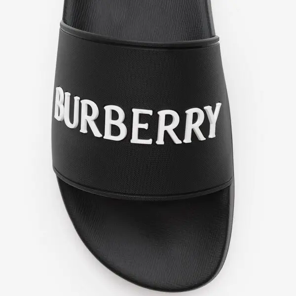 Burberry Logo Slides - Black/white