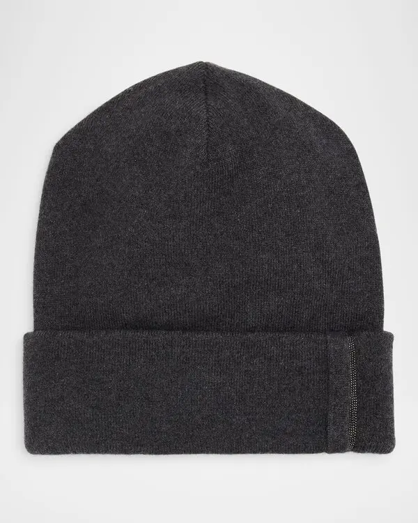 Brunello Cucinelli Cashmere Beanie - Blkpat