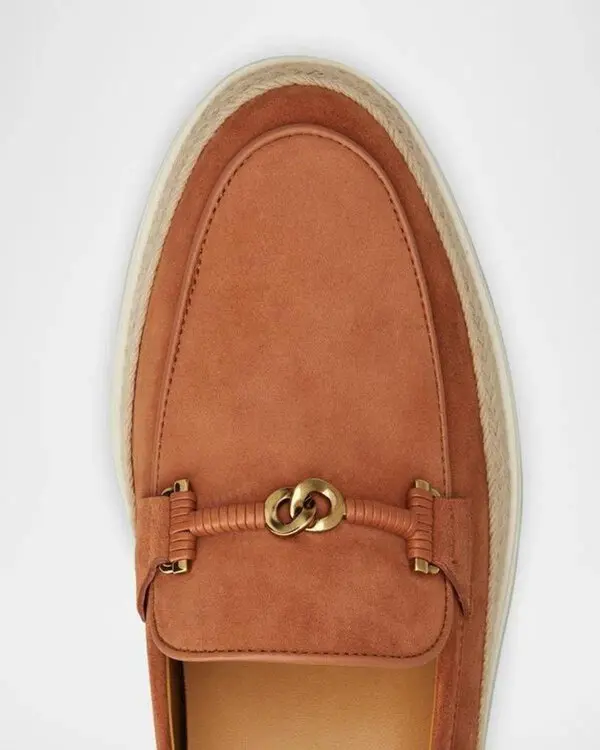 TOD & APOS;S Tod's Suede Slipper Loafers - Orange