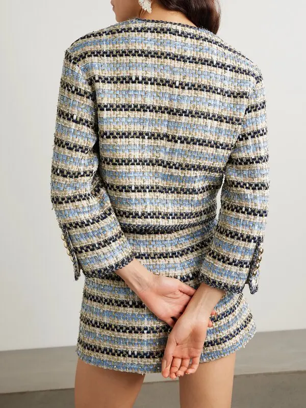 Veronica Beard Sumira Metallic Tweed Jacket