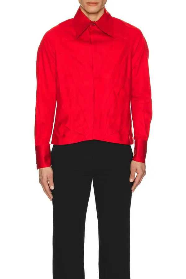BIANCA SAUNDERS Tucker Shirt In Red