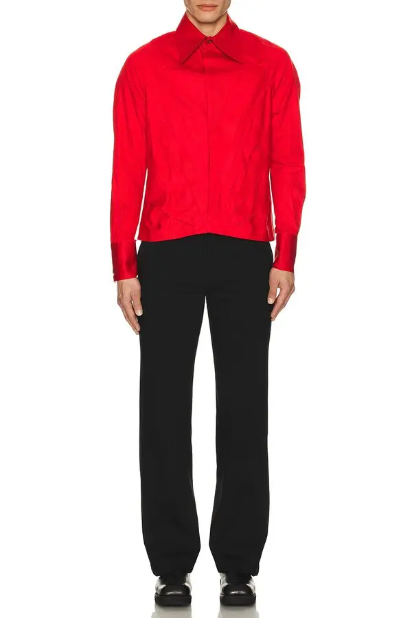 BIANCA SAUNDERS Tucker Shirt In Red