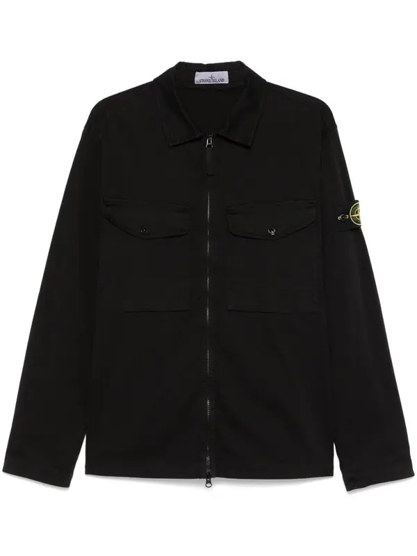 Stone Island Compass-badge Shirt Jacket - Black