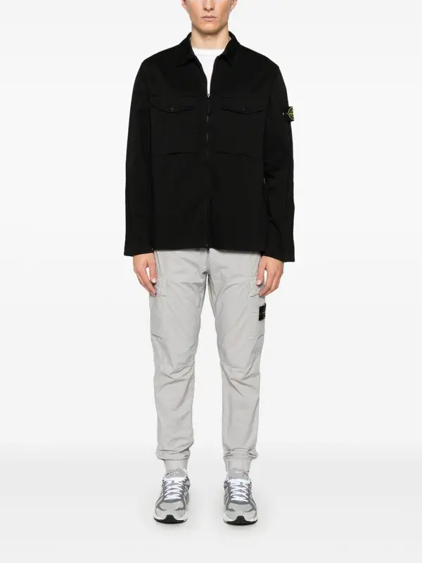 Stone Island Compass-badge Shirt Jacket - Black