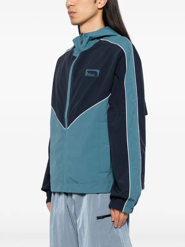 Maison Kitsuné Contrast Piping Hooded Jacket - Blue