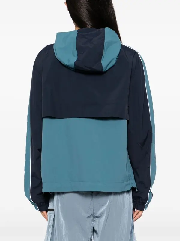 Maison Kitsuné Contrast Piping Hooded Jacket - Blue