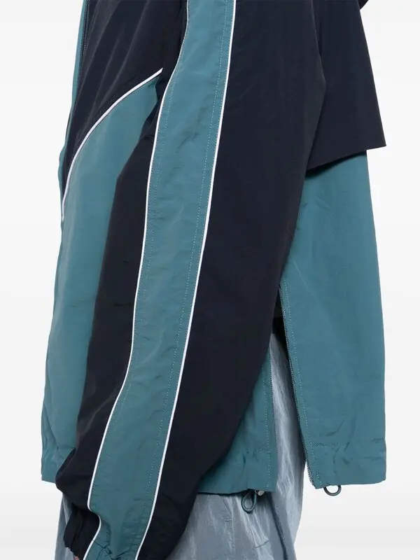 Maison Kitsuné Contrast Piping Hooded Jacket - Blue