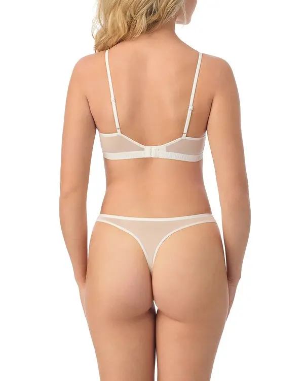 ON GOSSAMER Luxe Lace Thong - White
