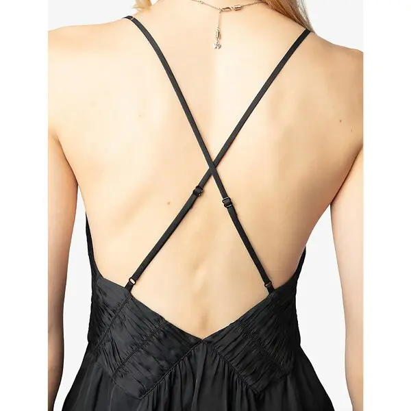 Zadig&Voltaire V-neck Pleated Woven Top - Black
