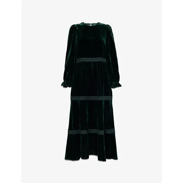 Aspiga Clara Lace-Embroidery Woven-Blend Midi Dress In Green - 6% Off |  Editorialist